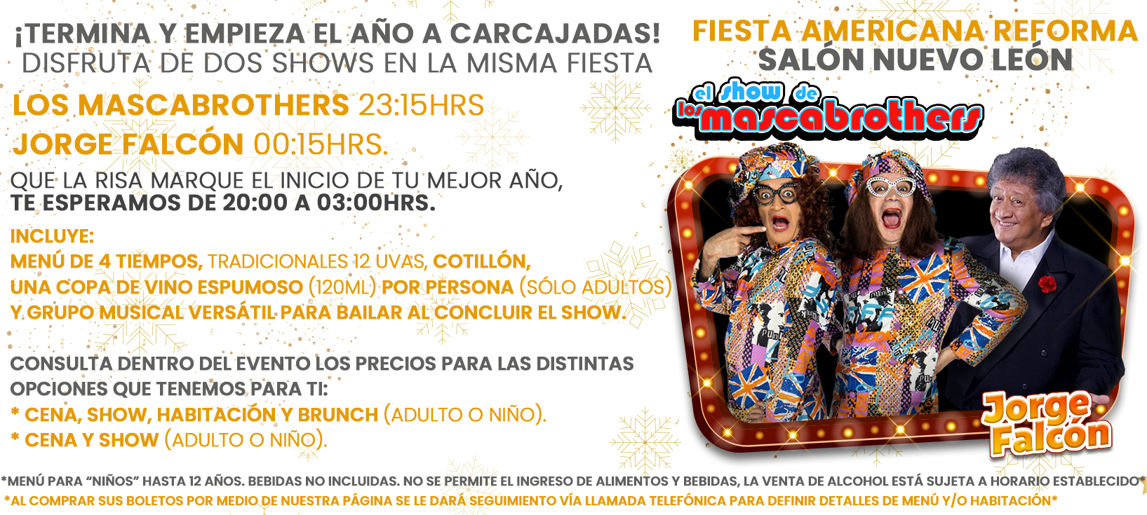 Boletos | ¡FIN DE AÑO A CARCAJADAS! DISFRUTA DE 2 SHOWS EN LA MISMA ...